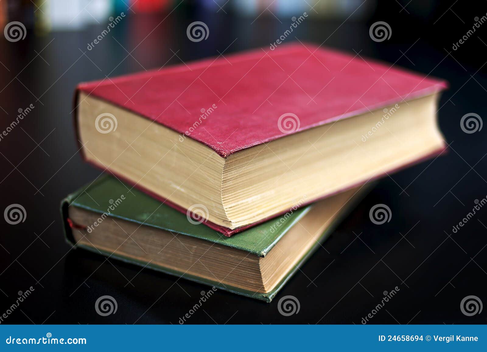 Red and Green Books stock photo. Image of information - 24658694