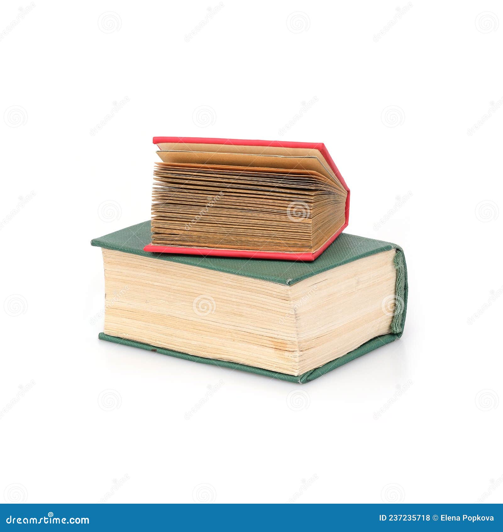 Red and Green Books Isolated on a White Background Stock Photo - Image ...