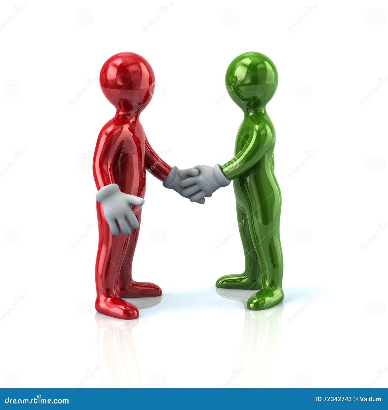 Red and Green Business Men Handshake Stock Illustration - Illustration ...