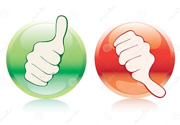 Red and green button stock vector. Illustration of positive - 19432801