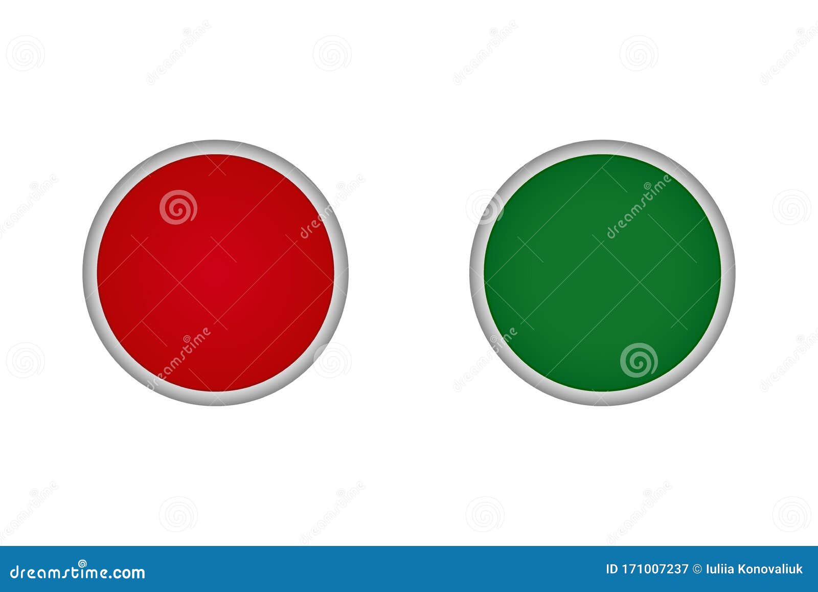 Red and Green Button. Button Set Stock Vector - Illustration of empty ...
