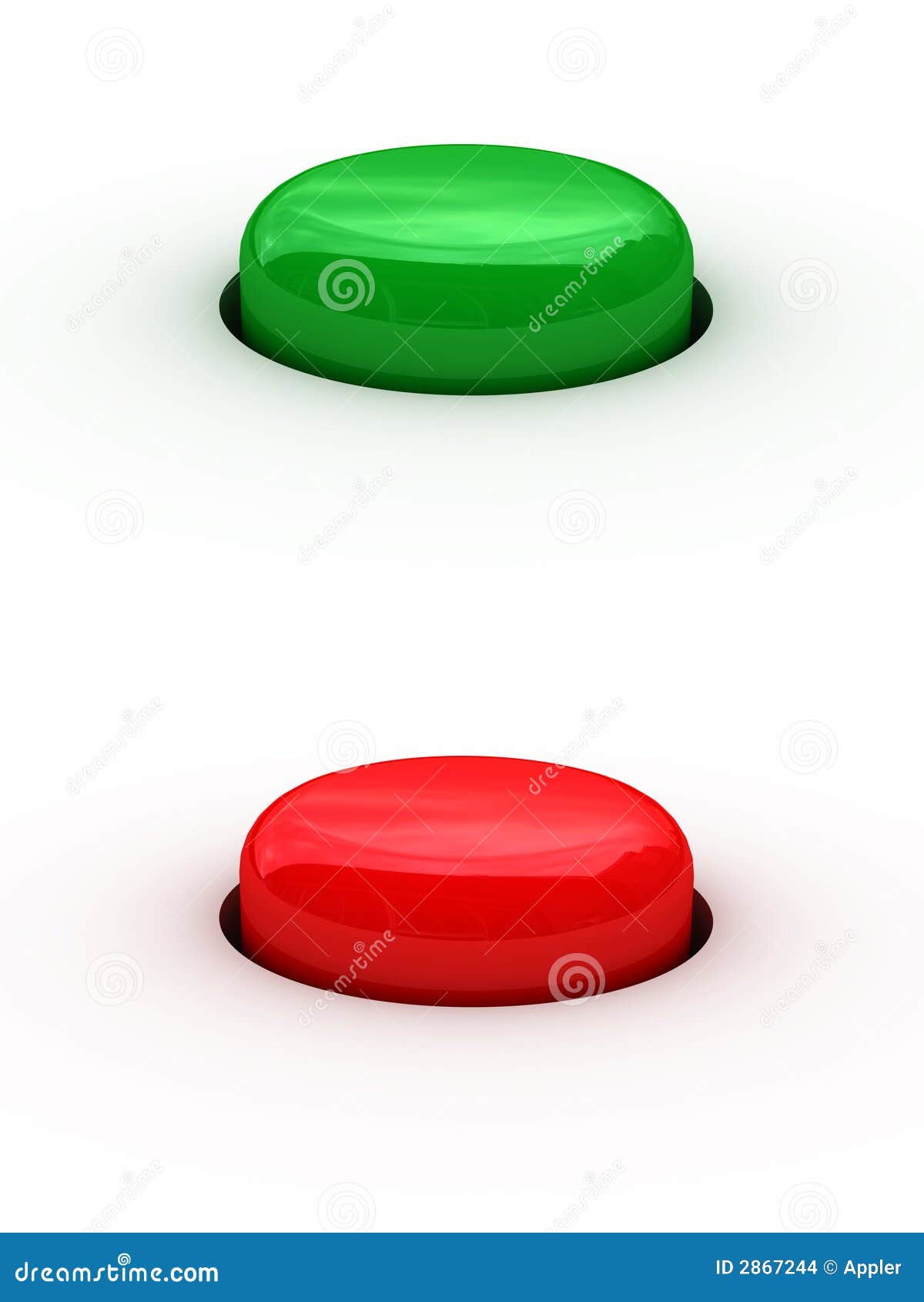 Red and green buttons stock illustration. Illustration of buttons - 2867244