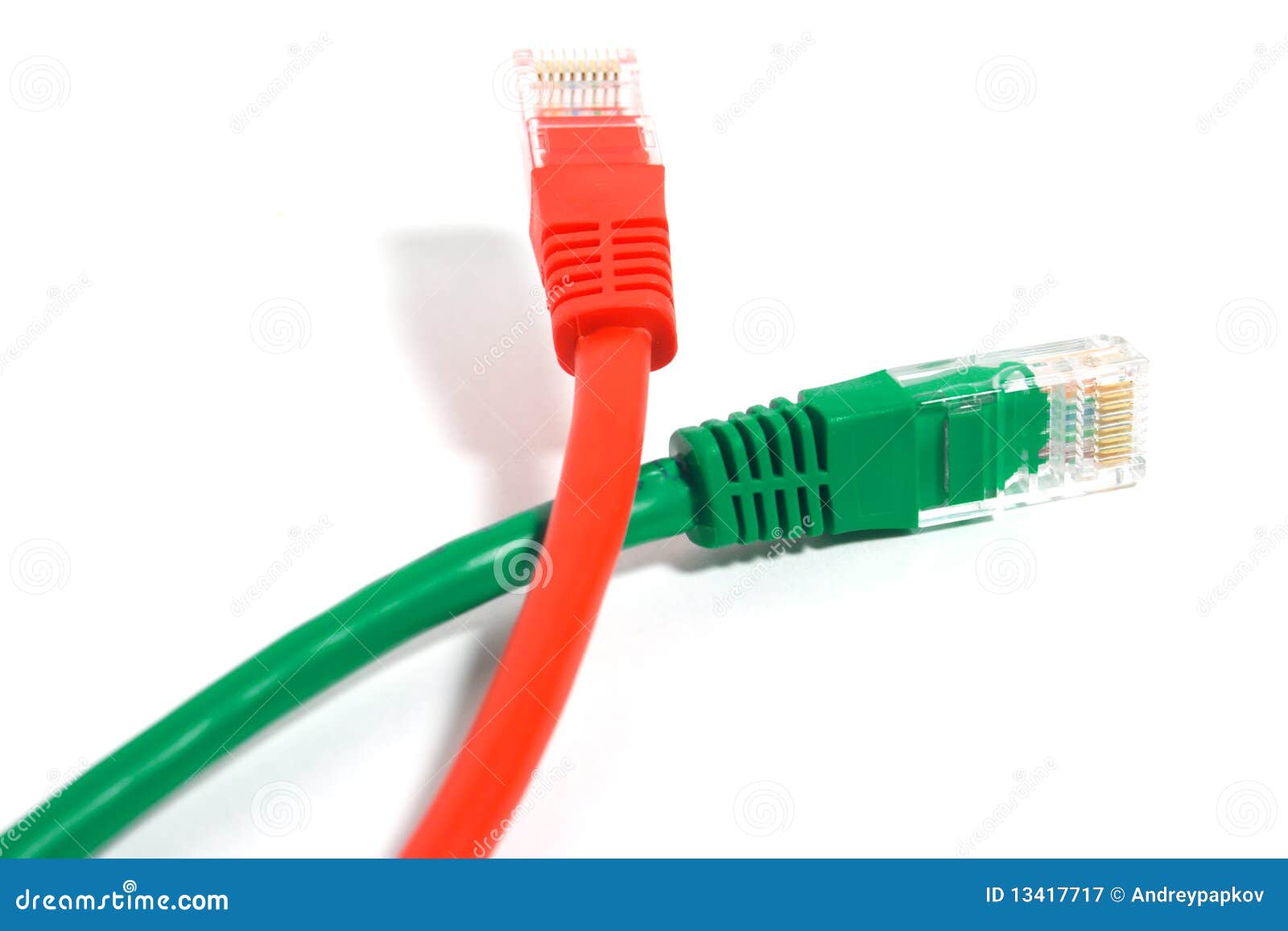 Red and green cables stock image. Image of business, computers - 13417717