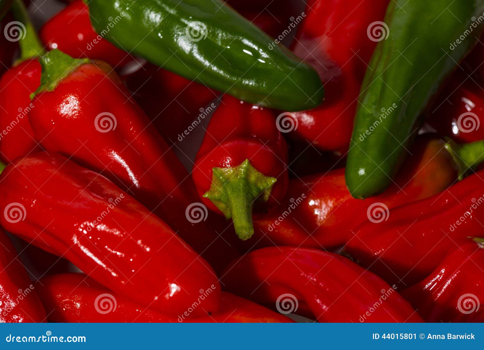 Red and Green Chilli Peppers Stock Image - Image of together, macro ...