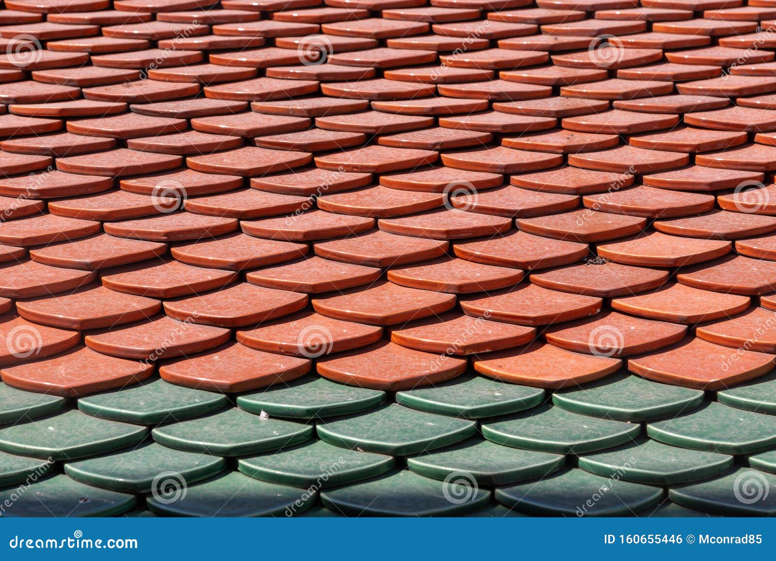 Red and Green Colored Shingles Stock Photo - Image of tourist, vacation ...