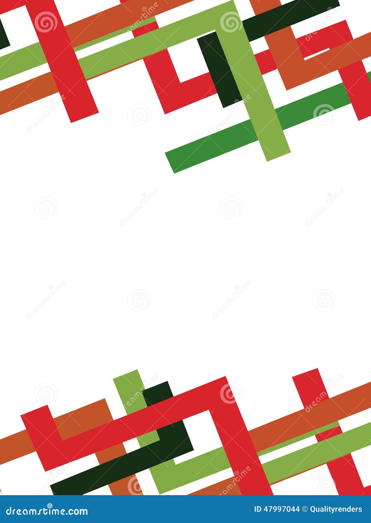 Red and Green Cornered Line, Abstract Background Stock Illustration ...