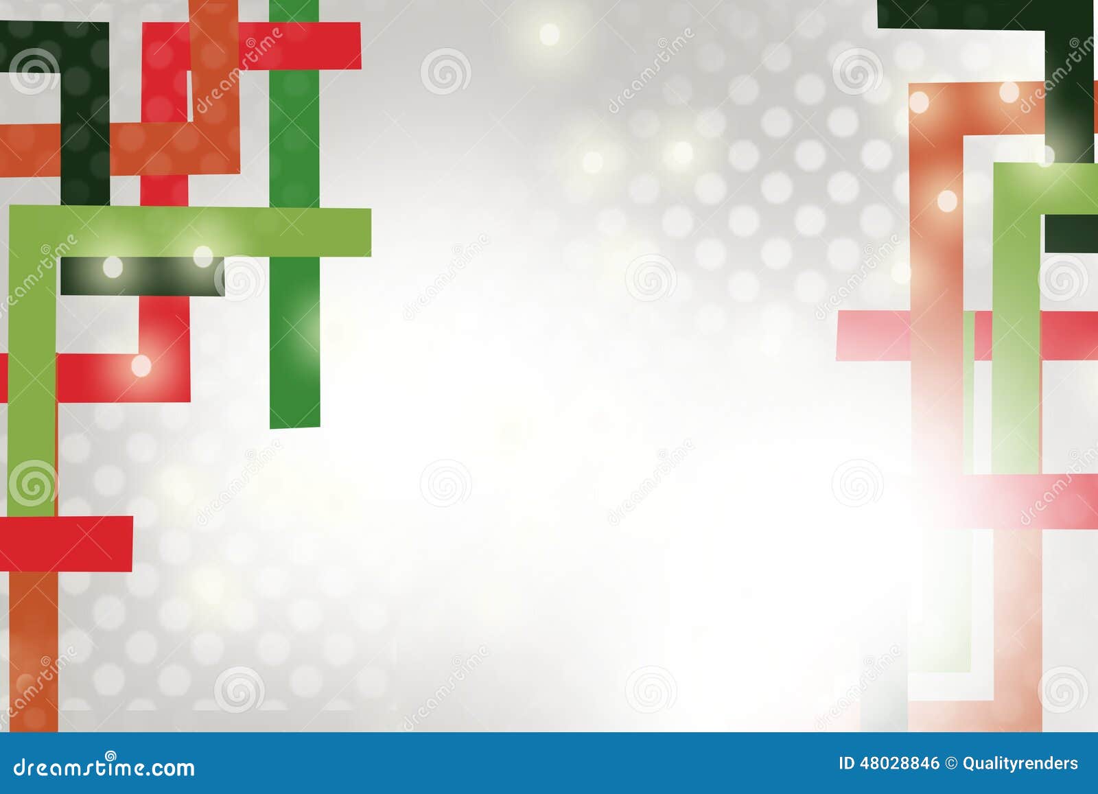 Red and Green Cornered Line, Abstract Background Stock Illustration ...