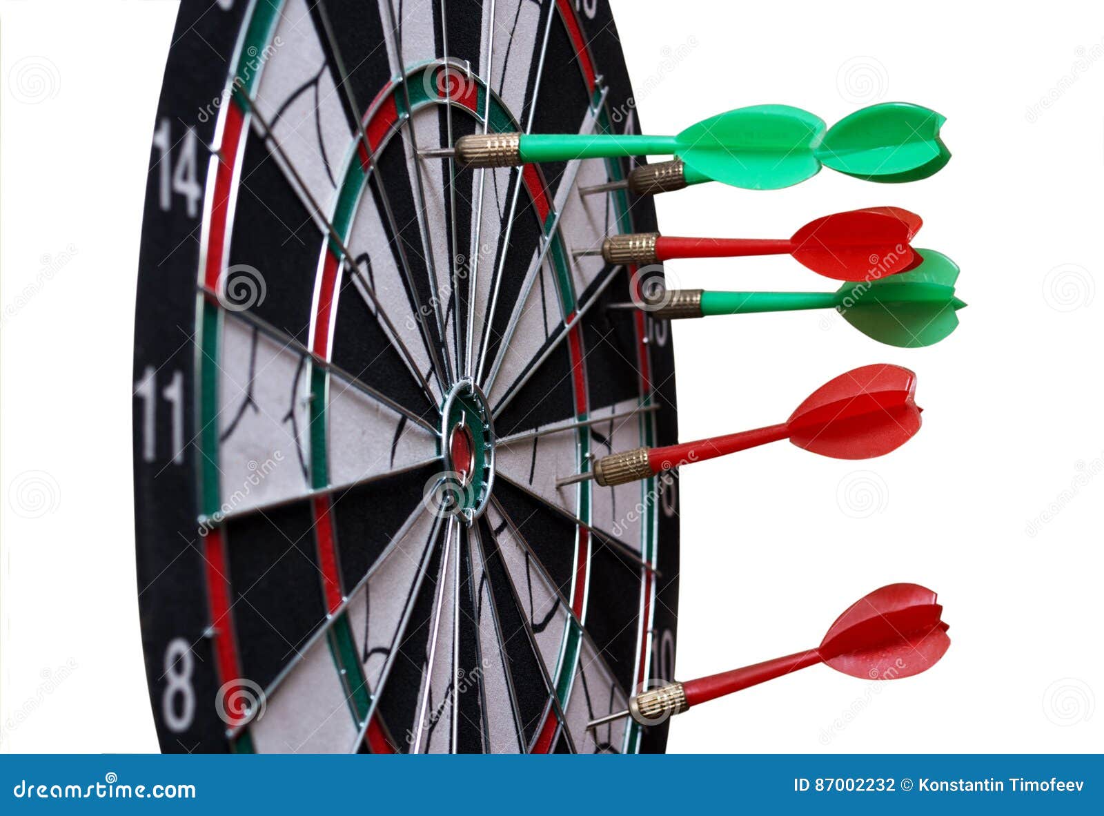 Red and Green Dart Arrow Hit the Board. Stock Photo - Image of accuracy ...