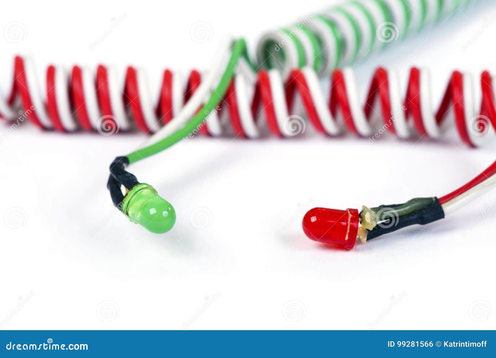 Red and Green Diodes Isolated on White Stock Photo - Image of space ...