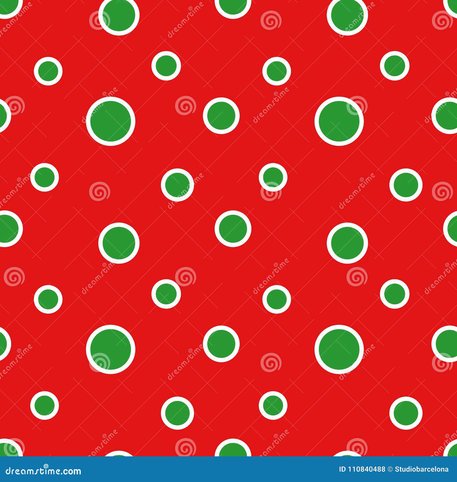 Red and green dots pattern stock vector. Illustration of decor - 110840488