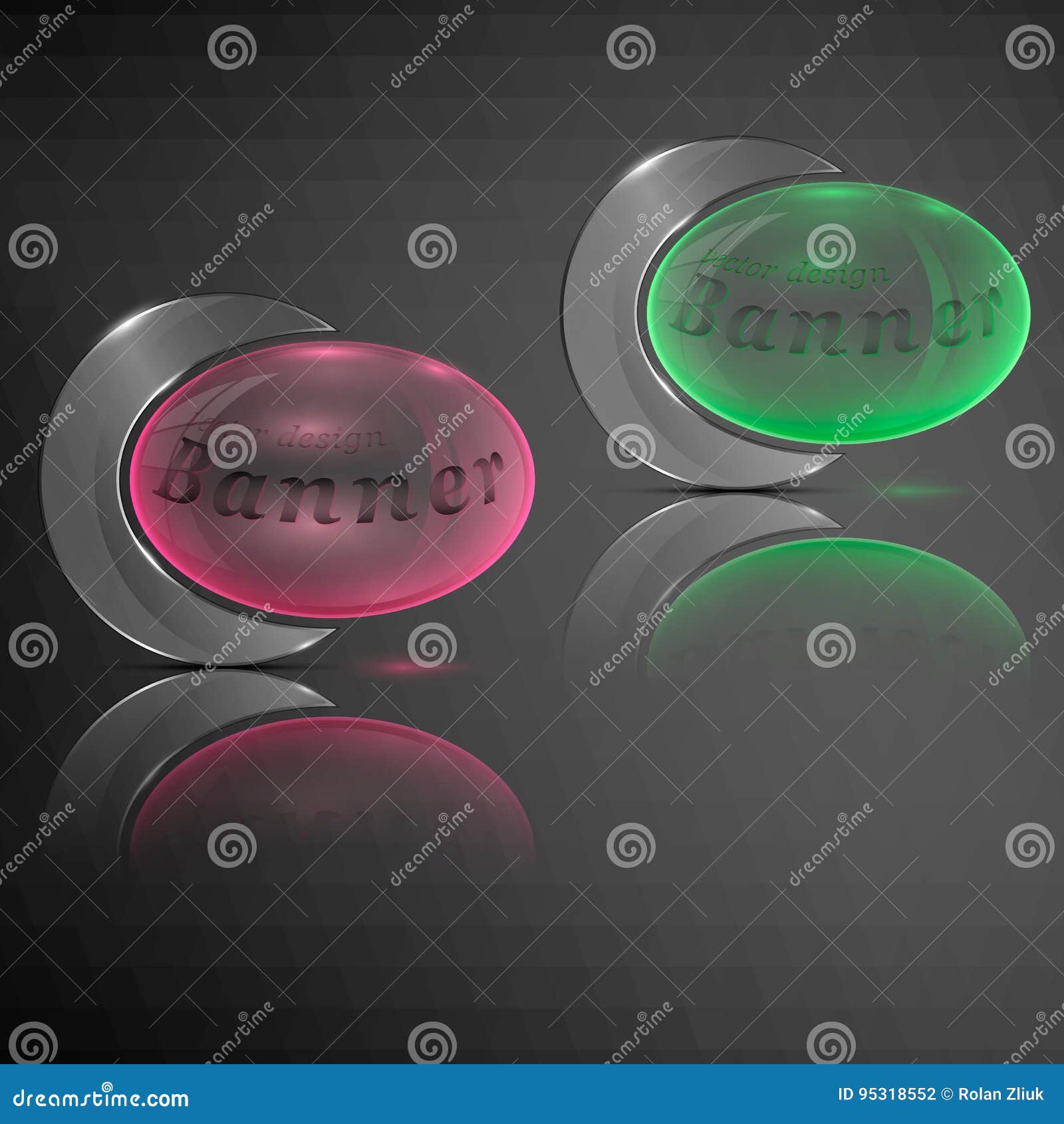 Red and Green Ellipse Emblem Stock Vector - Illustration of shape ...