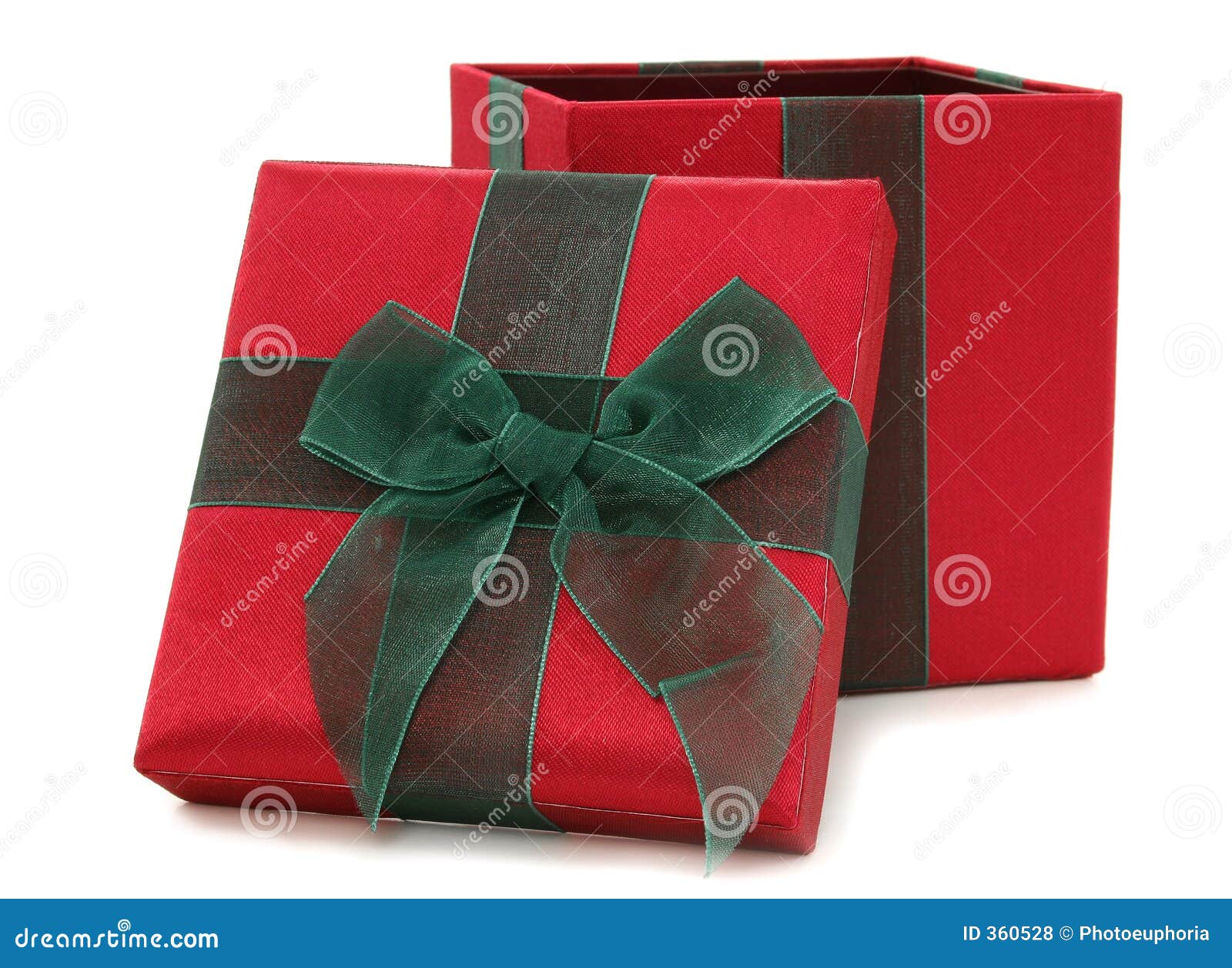 Red and Green Fabric Gift Box Stock Photo - Image of children, give: 360528