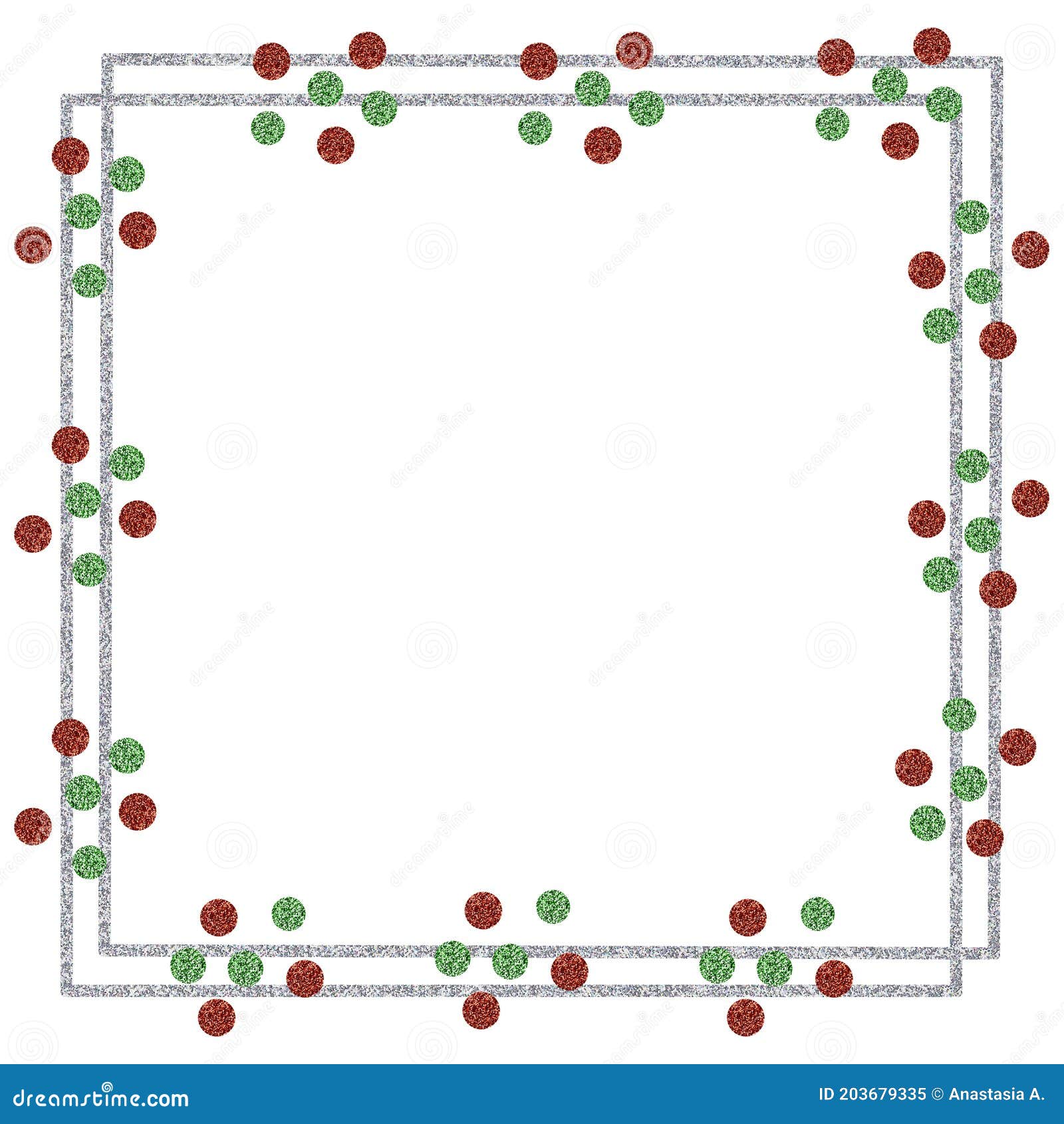 Red and Green Glitter Frame Stock Illustration - Illustration of ...