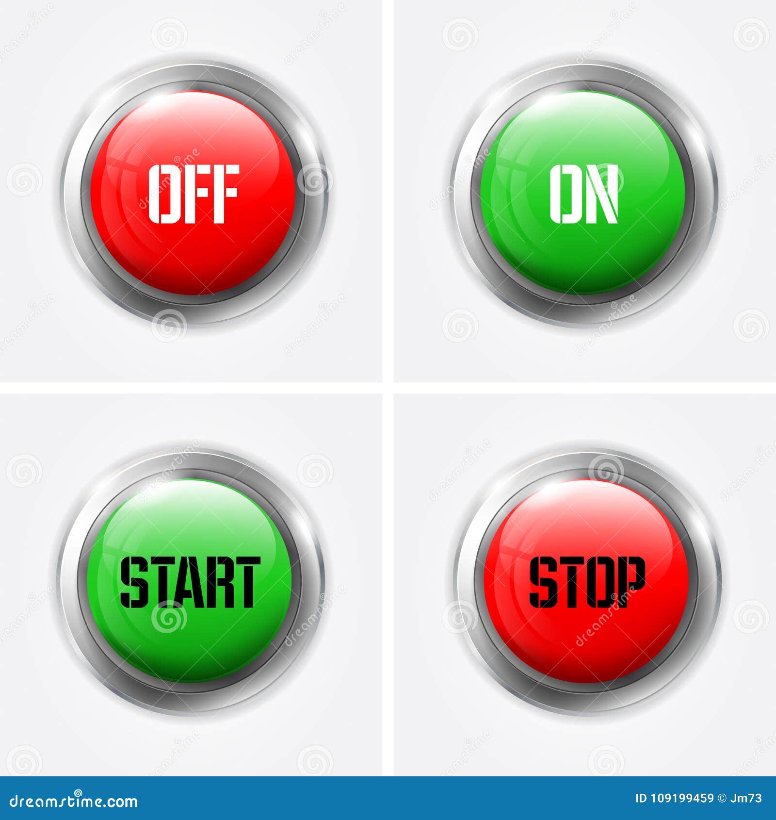 Red and Green Glossy Buttons Stock Vector - Illustration of green ...