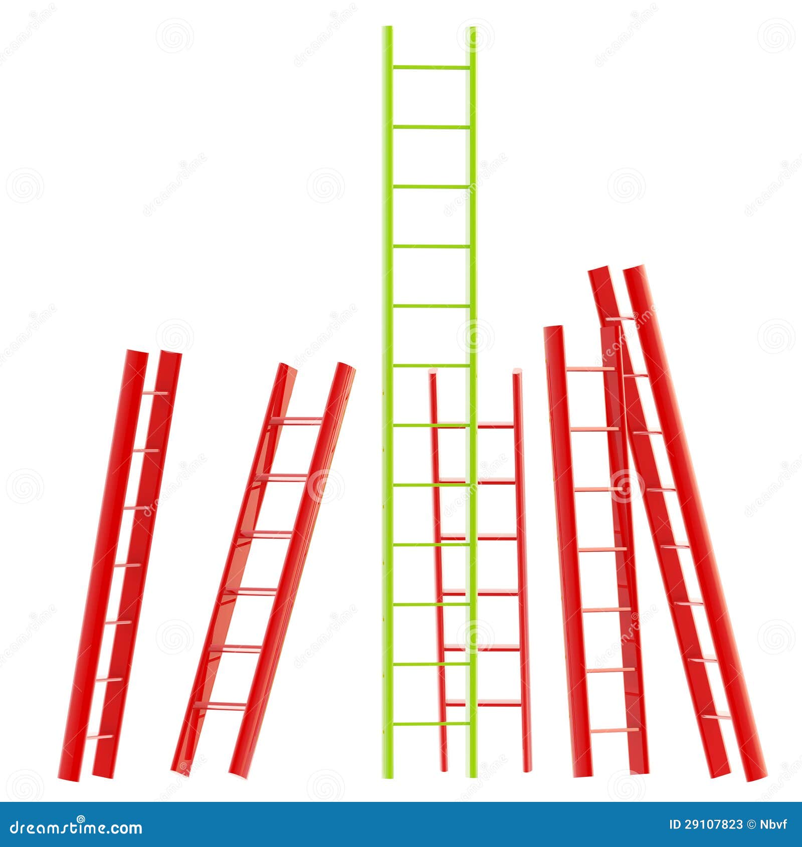 Red and Green Glossy Ladder Isolated Stock Illustration - Illustration ...