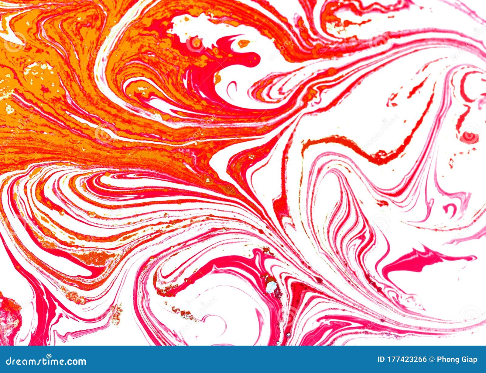 Red, Green and Gold Abstract Paint Marble Background. Stock Photo ...