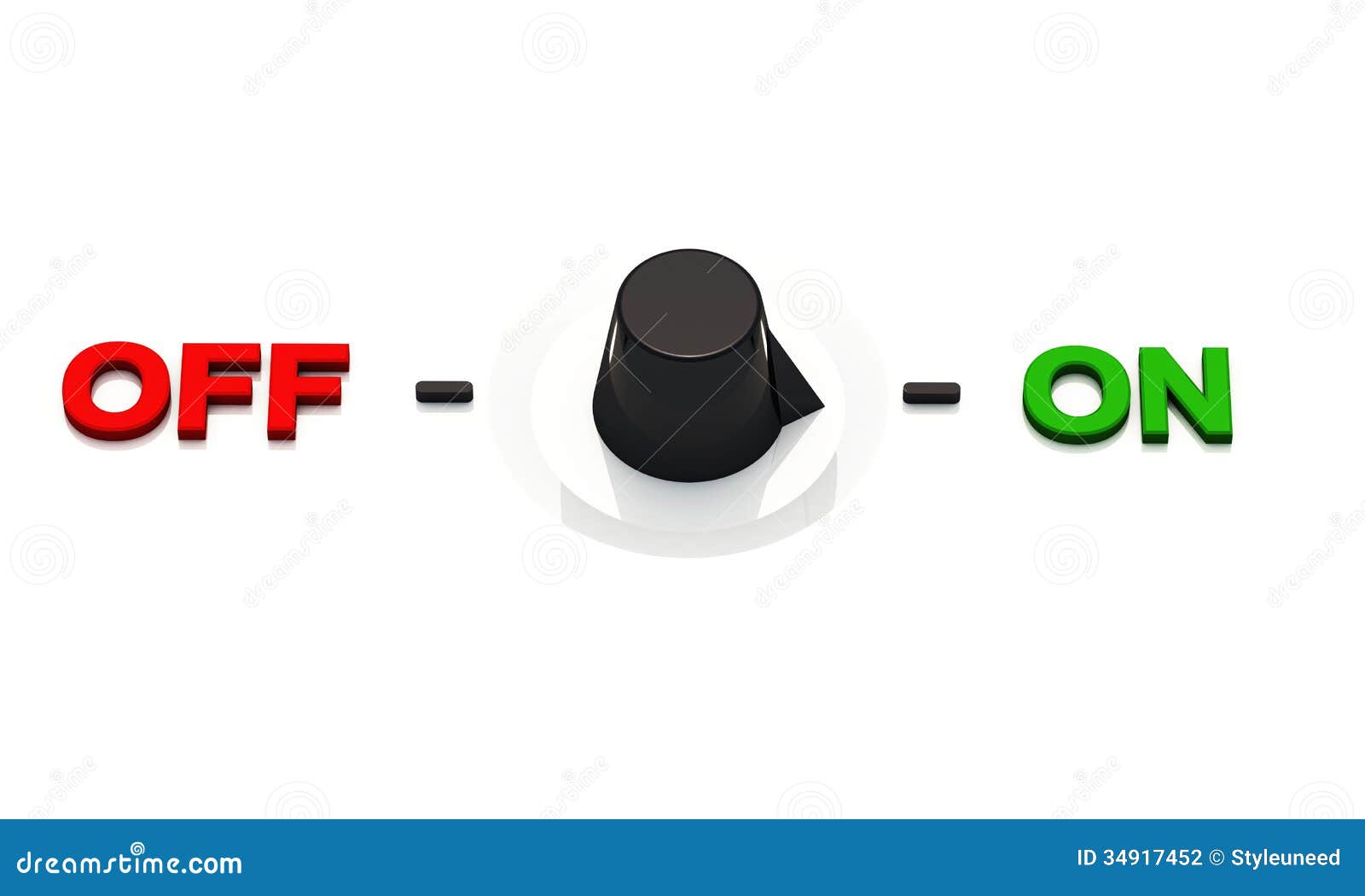 Red and Green Off on Knob stock photo. Image of choices - 34917452