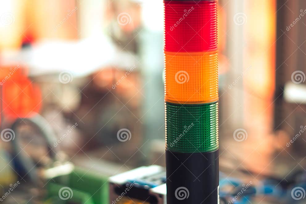 Red, Green and Orange Led Light on Electrical Control Panel Stock Image ...