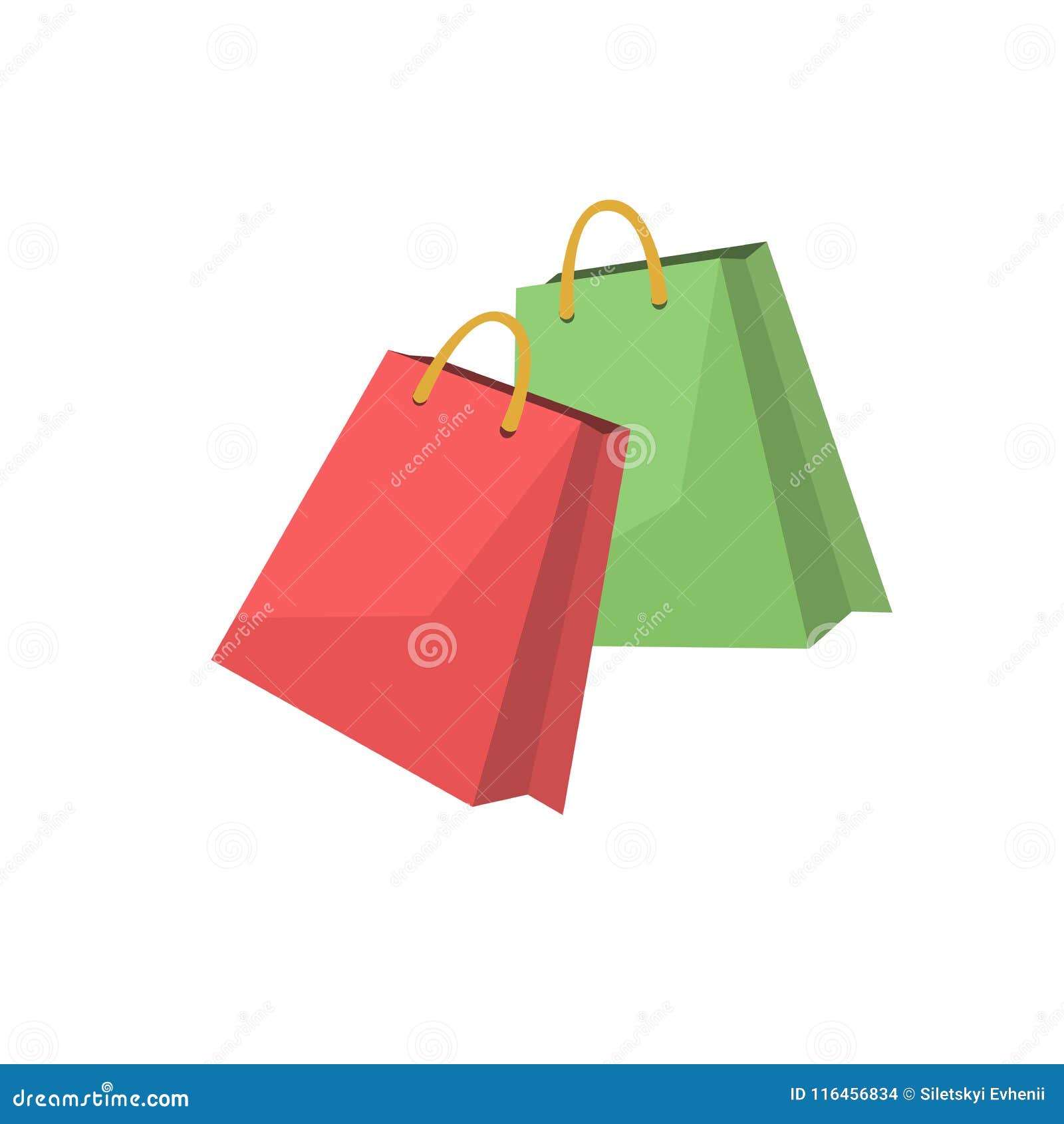 Red and Green Package on a White Background Stock Illustration ...