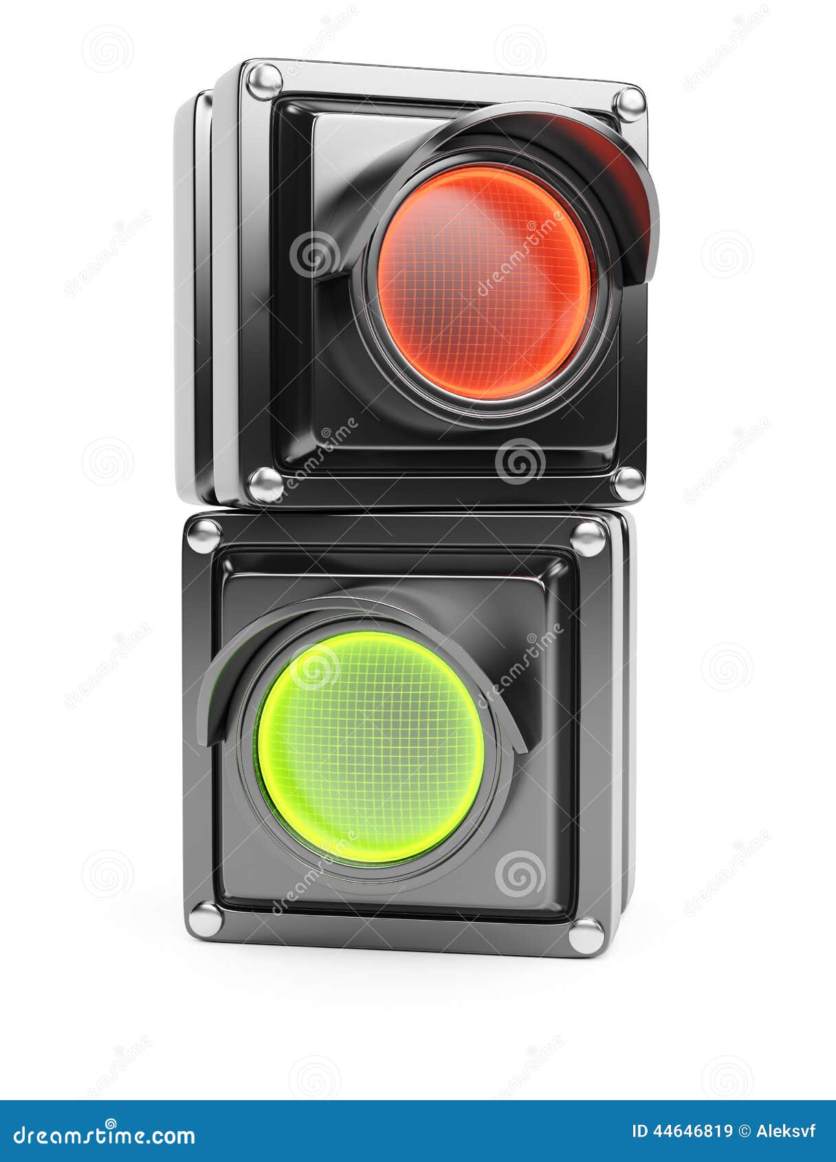Red and Green Parts of Traffic Light Stock Illustration - Illustration ...