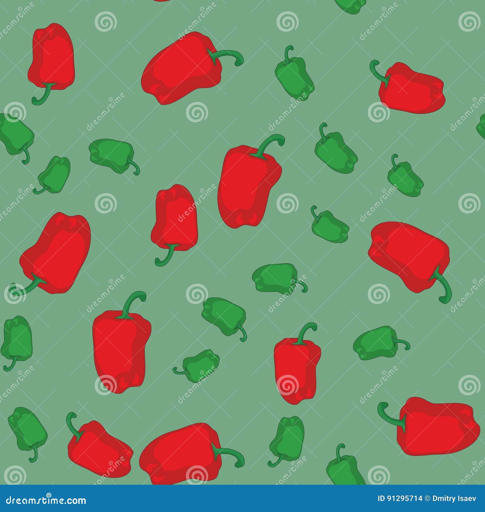 Red and Green Pepper Seamless Texture 611 Stock Vector - Illustration ...