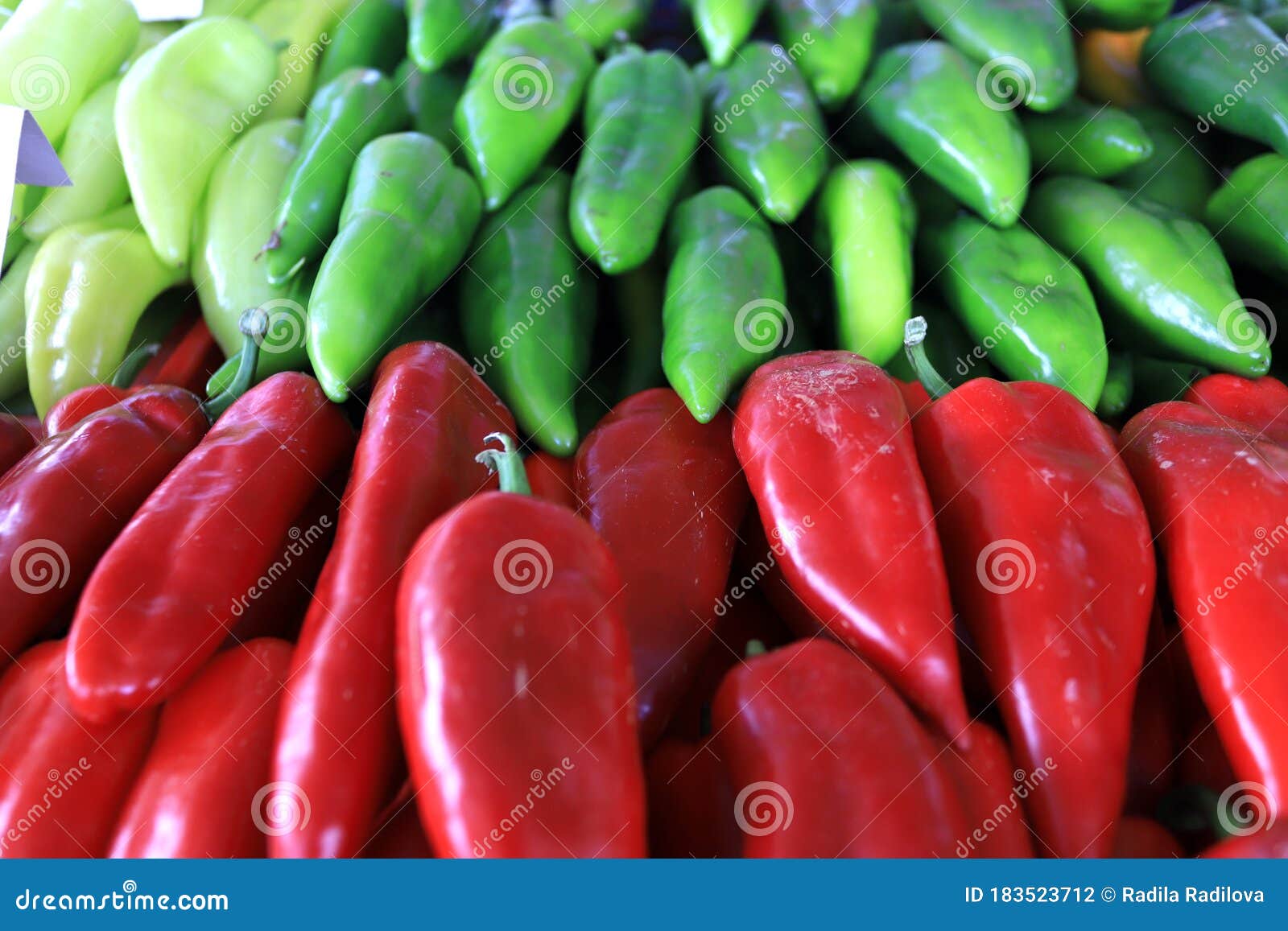 Red and Green Peppers. Vegetables Pattern Stock Photo - Image of ...