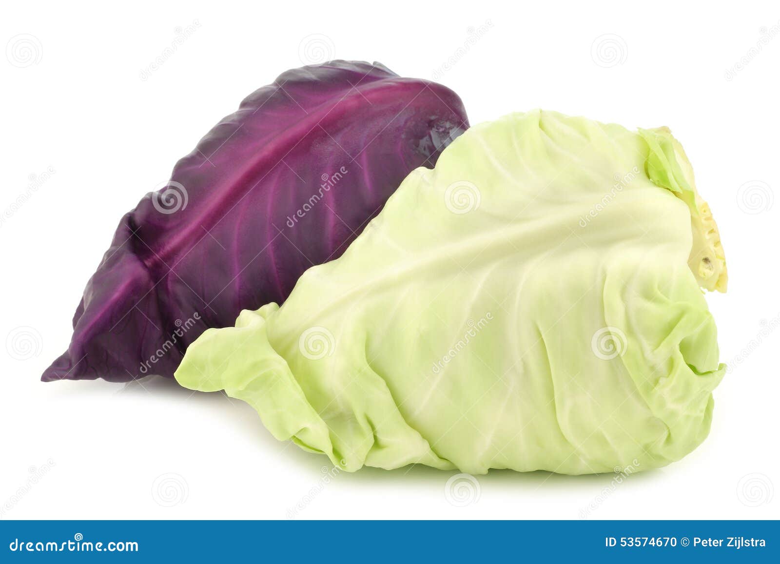 A Red and a Green Pointed Cabbage Stock Photo - Image of fresh, cabbage ...