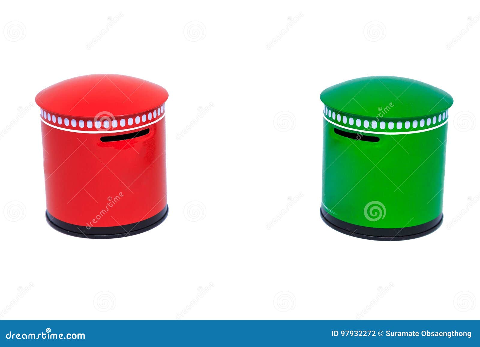 Red and green post box stock photo. Image of bank, green - 97932272