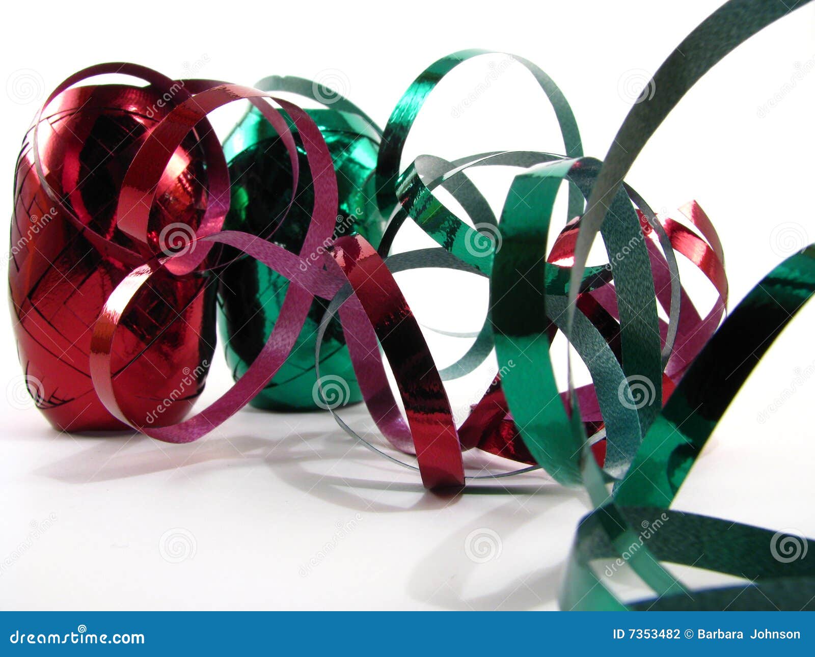 Red and Green Ribbon stock photo. Image of white, christmas - 7353482