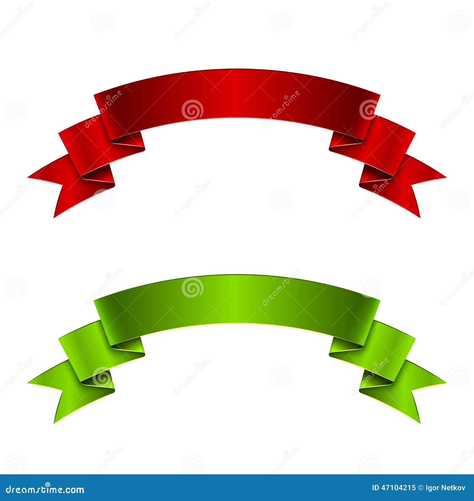 Red and green ribbon stock vector. Illustration of flag - 47104215
