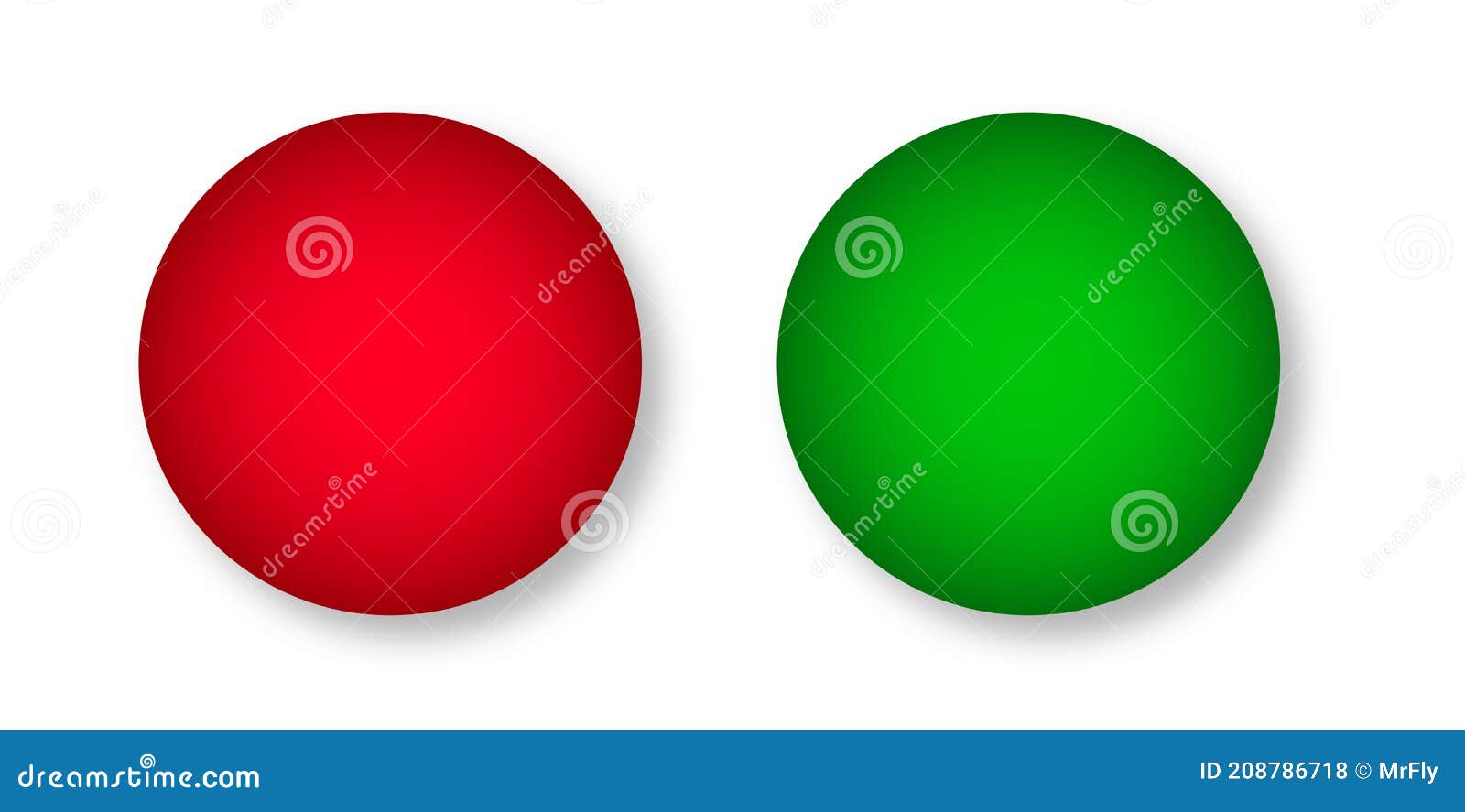 Red and Green Round Traffic Lights Vector Illustration Stock Vector ...