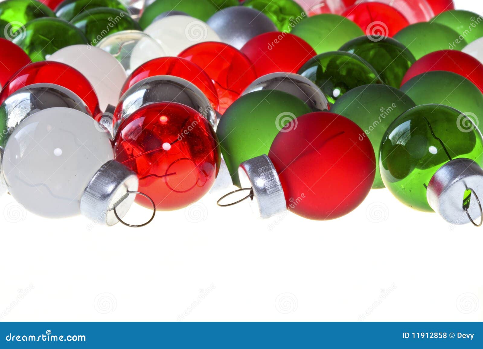 Red, Green and Silver Christmas Balls Stock Photo - Image of silver ...