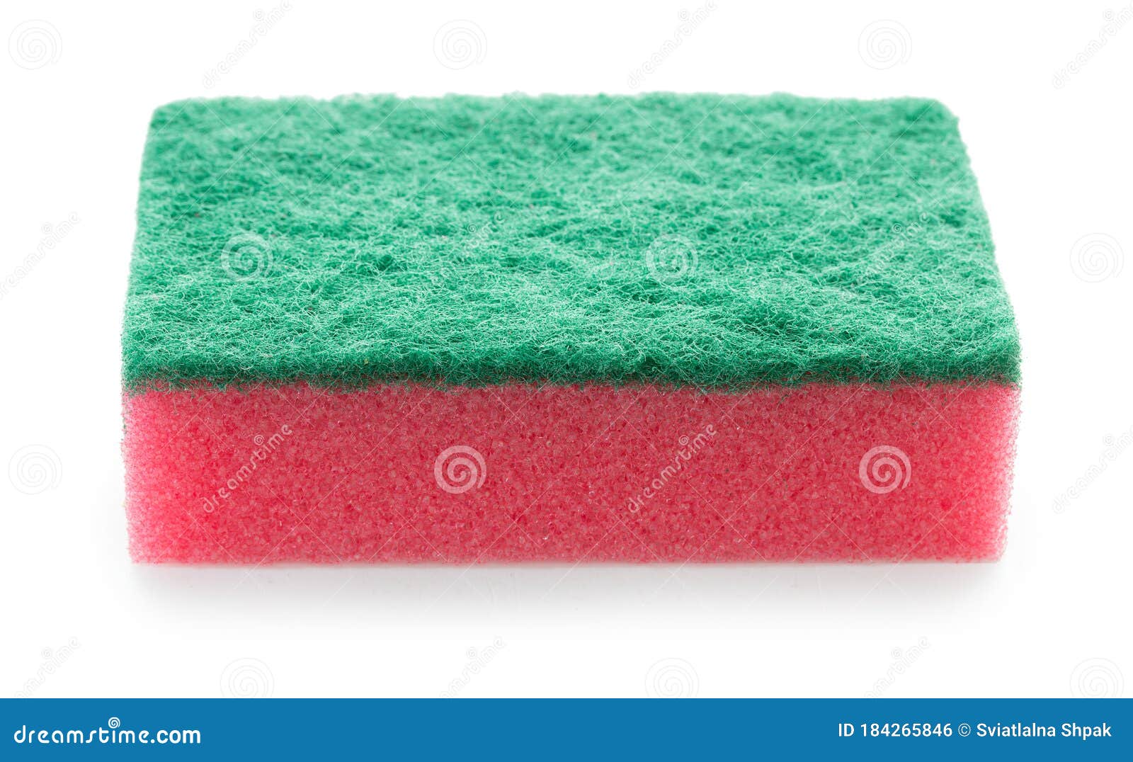 Red and Green Sponge for Washing and Cleaning of Kitchen Ware Isolated ...