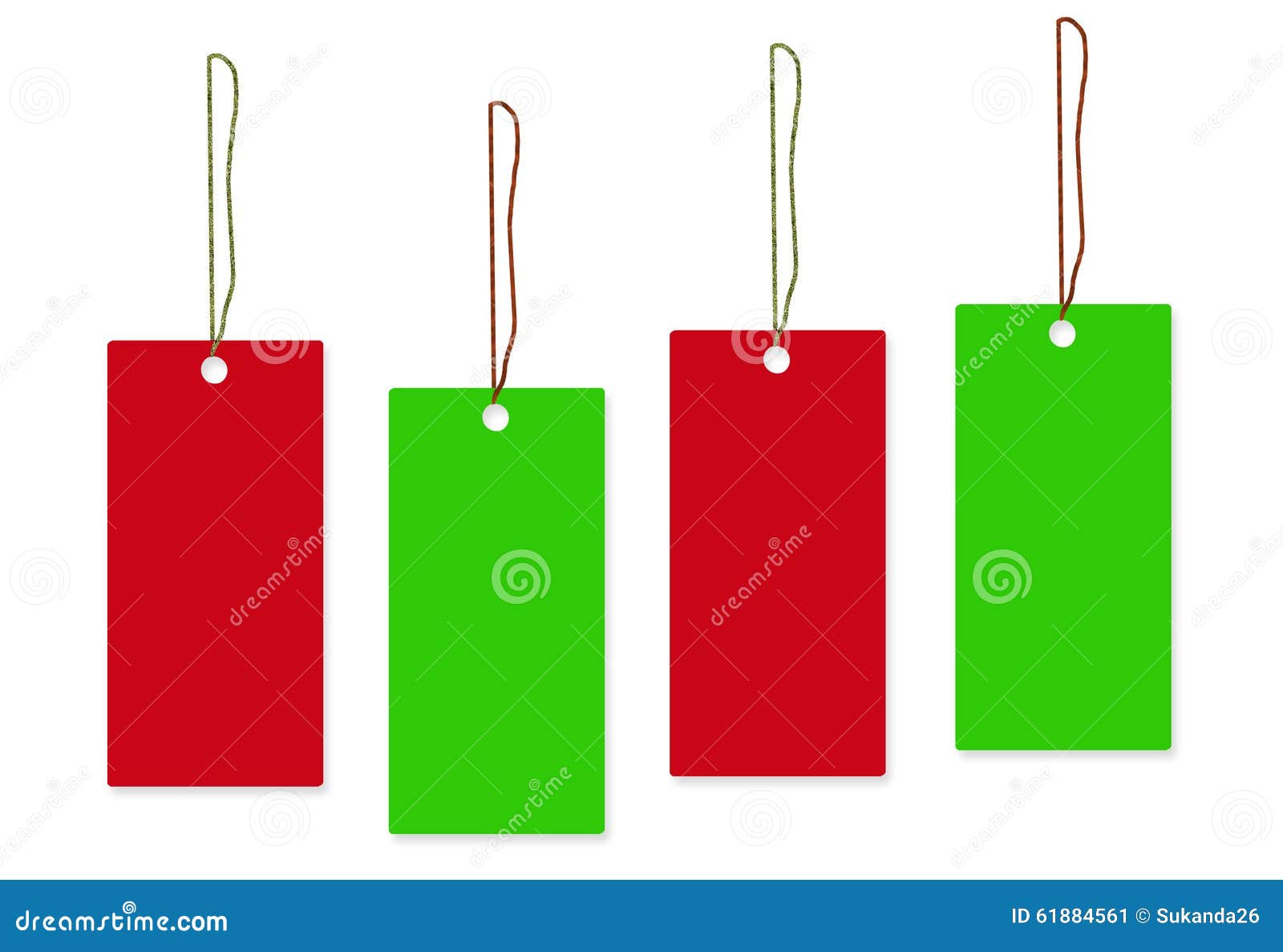 Red Green Tag White Background Stock Illustration - Illustration of ...