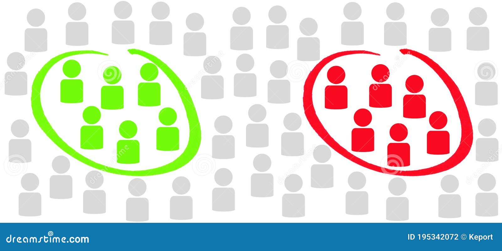 Red and Green Target Groups Stock Illustration - Illustration of ...