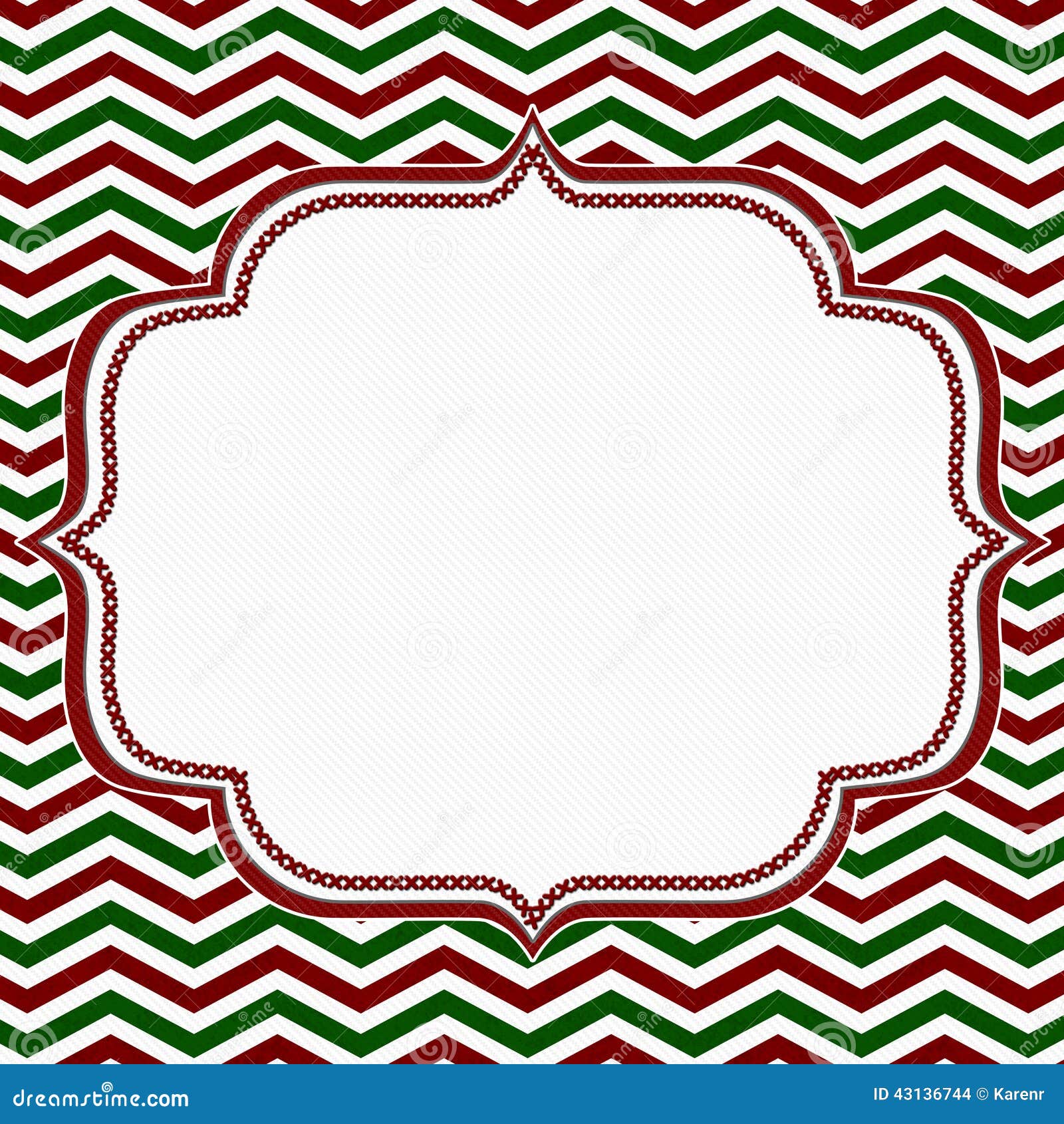 Red And White Chevron Border