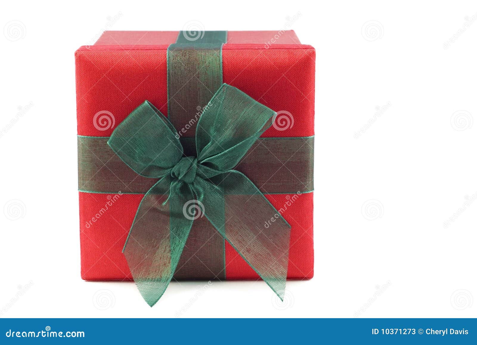 Red and Green Wrapped Gift Box Stock Image - Image of decorative, copy ...