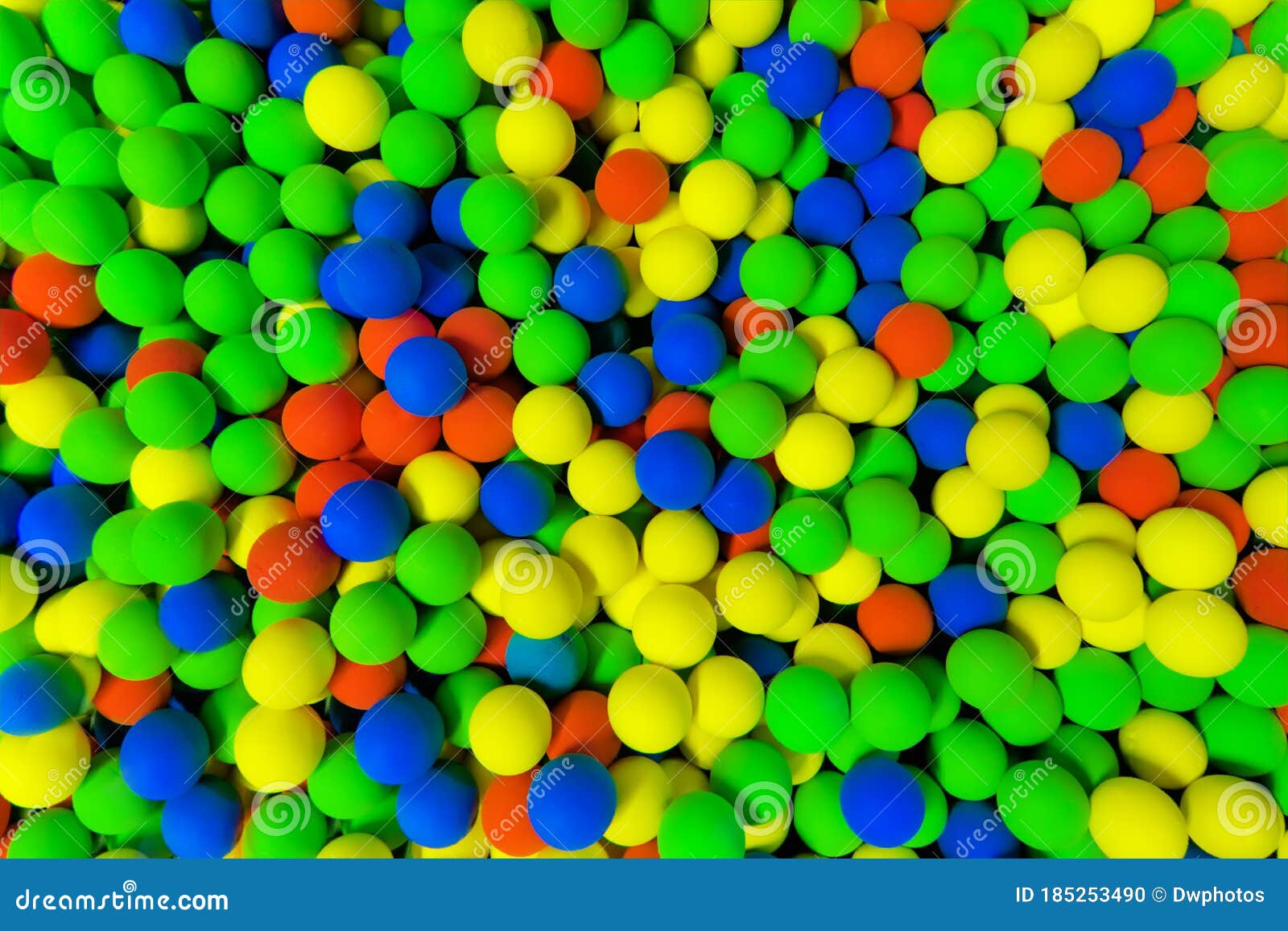 Red, Green , Yellow and Blue Balls in the Pit Stock Photo - Image of ...
