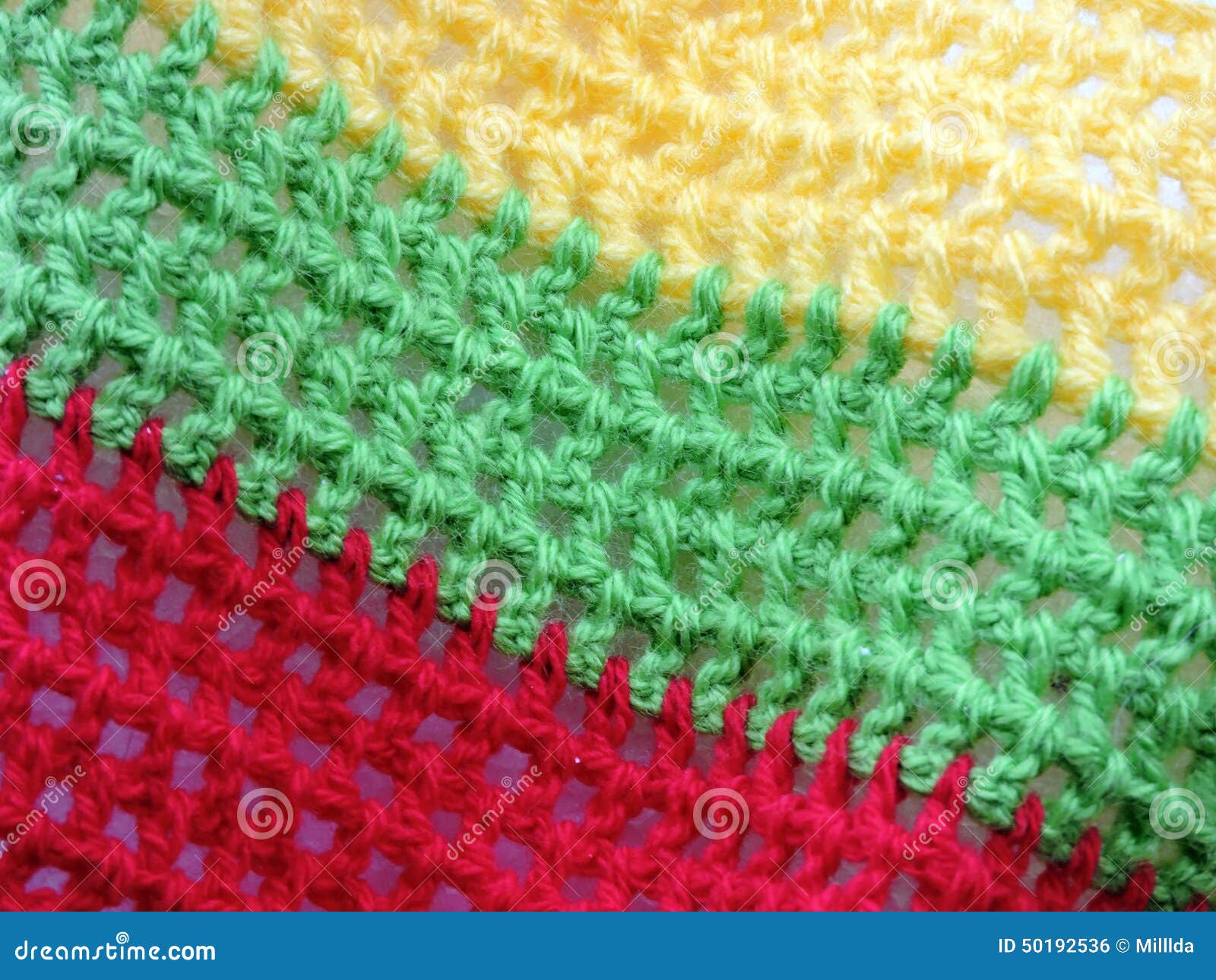 Red, Green and Yellow Colors Crochet Stock Photo - Image of idea ...