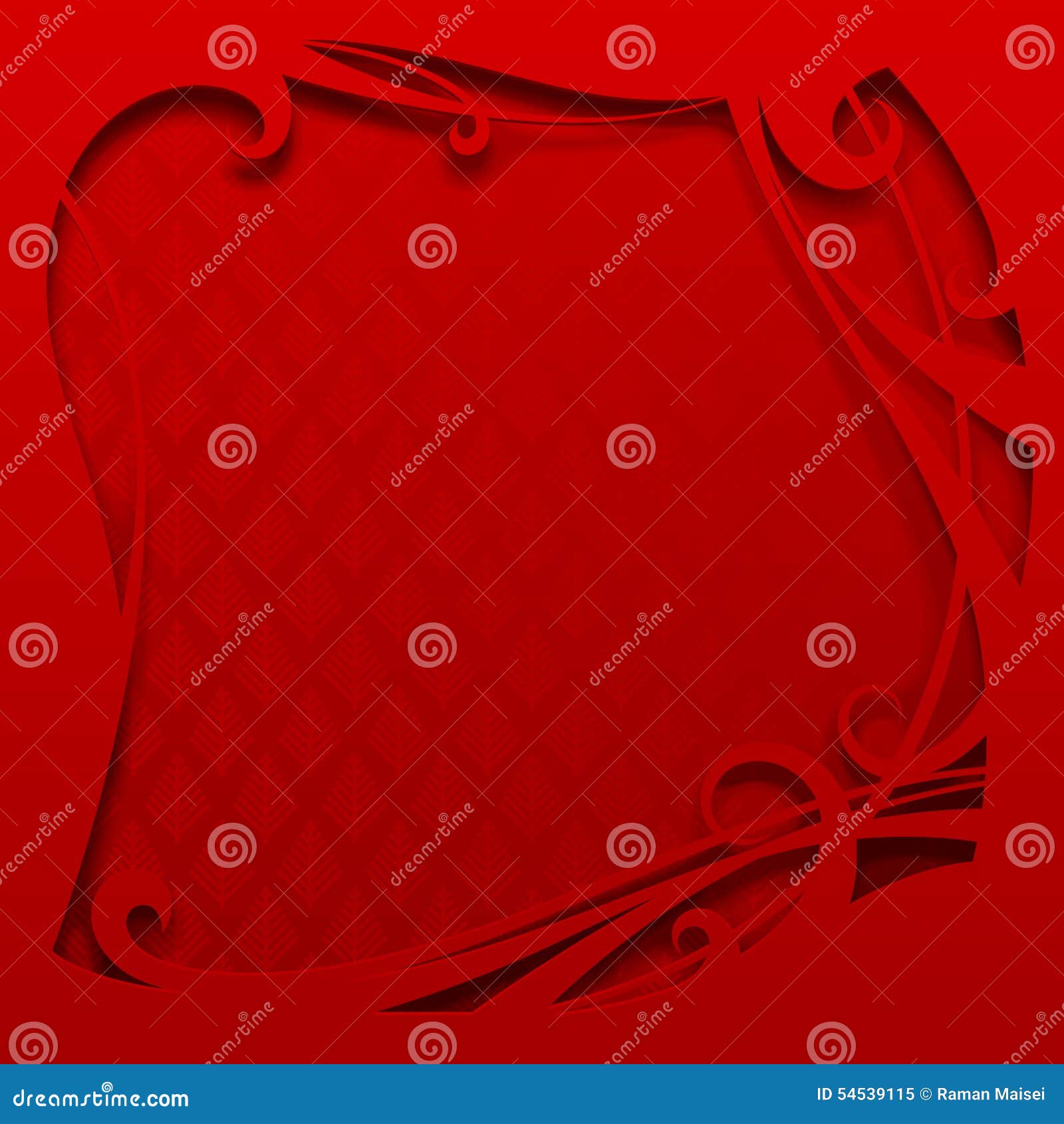 Red greeting card stock vector. Illustration of frame - 54539115