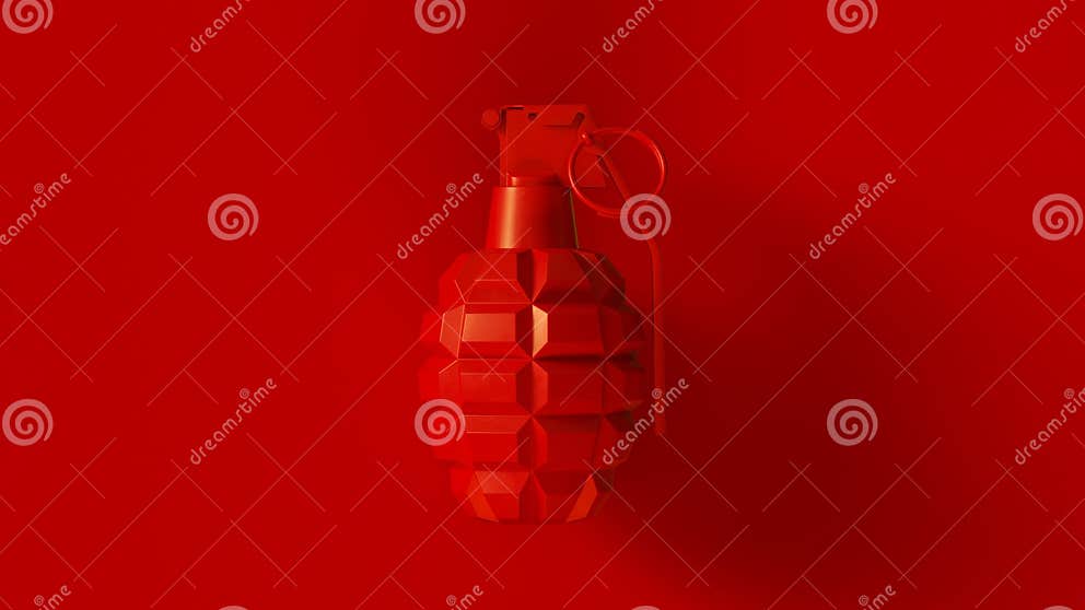 Red Grenade Concept stock illustration. Illustration of defence - 186123064