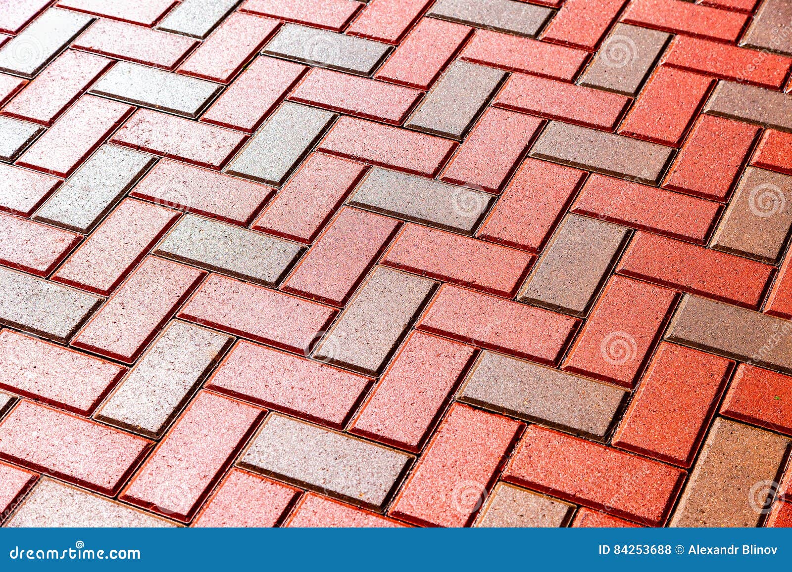 Red and Grey Paving Stones As Background Stock Photo - Image of ...