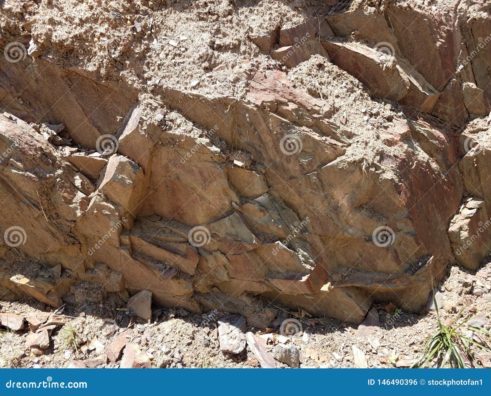 Red and Grey Rock or Boulder or Stone Outdoor Geology Stock Photo ...