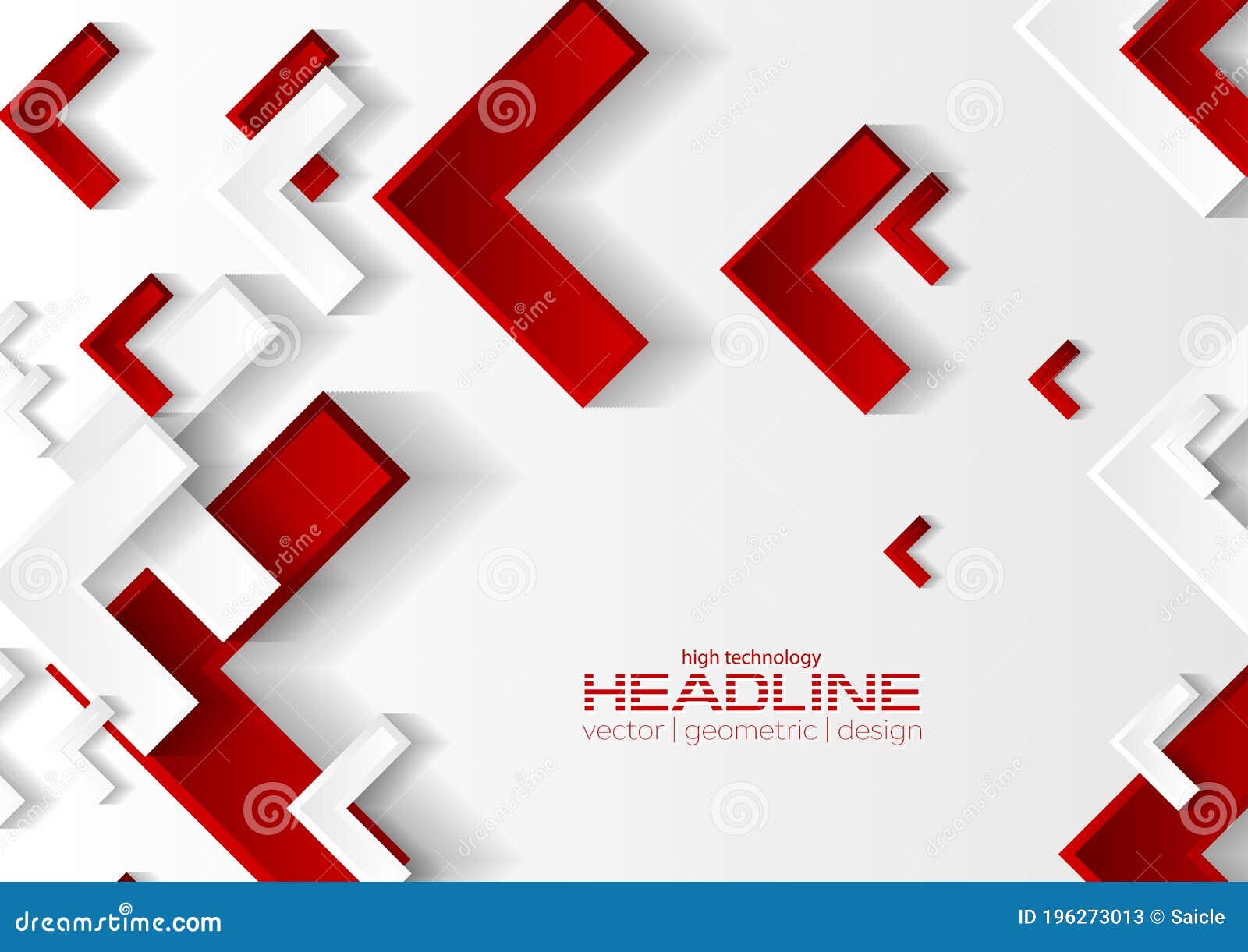 Red and Grey Tech Abstract Background with Arrows Stock Vector ...