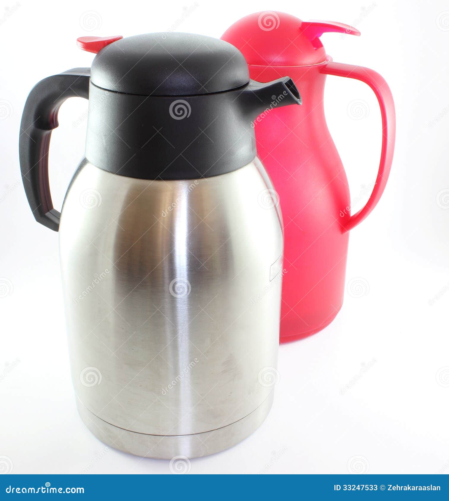 Red and Grey Thermos stock image. Image of kitchen, flask - 33247533