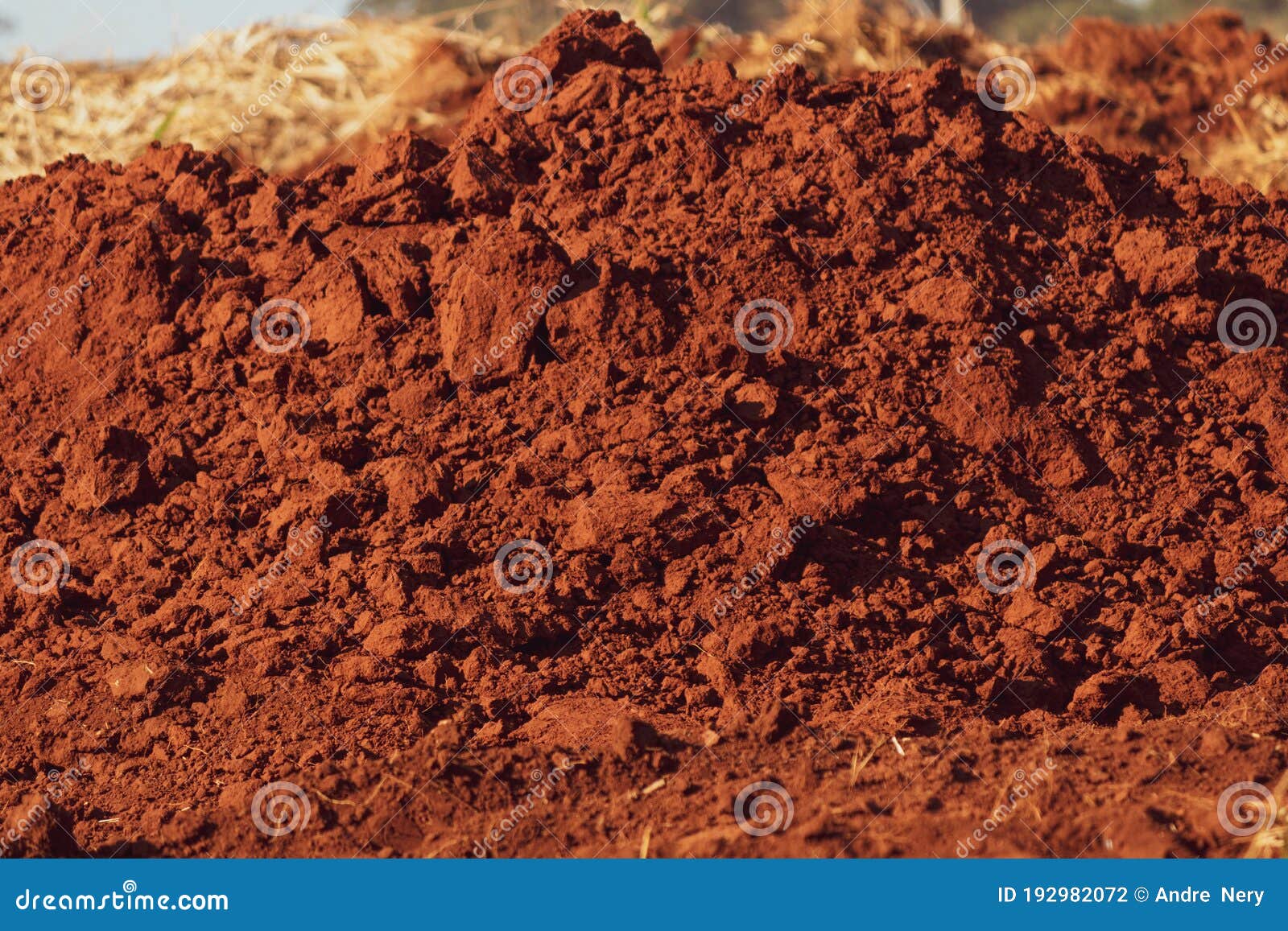 Red Ground Soil Texture in Brazil Stock Photo - Image of closeup ...
