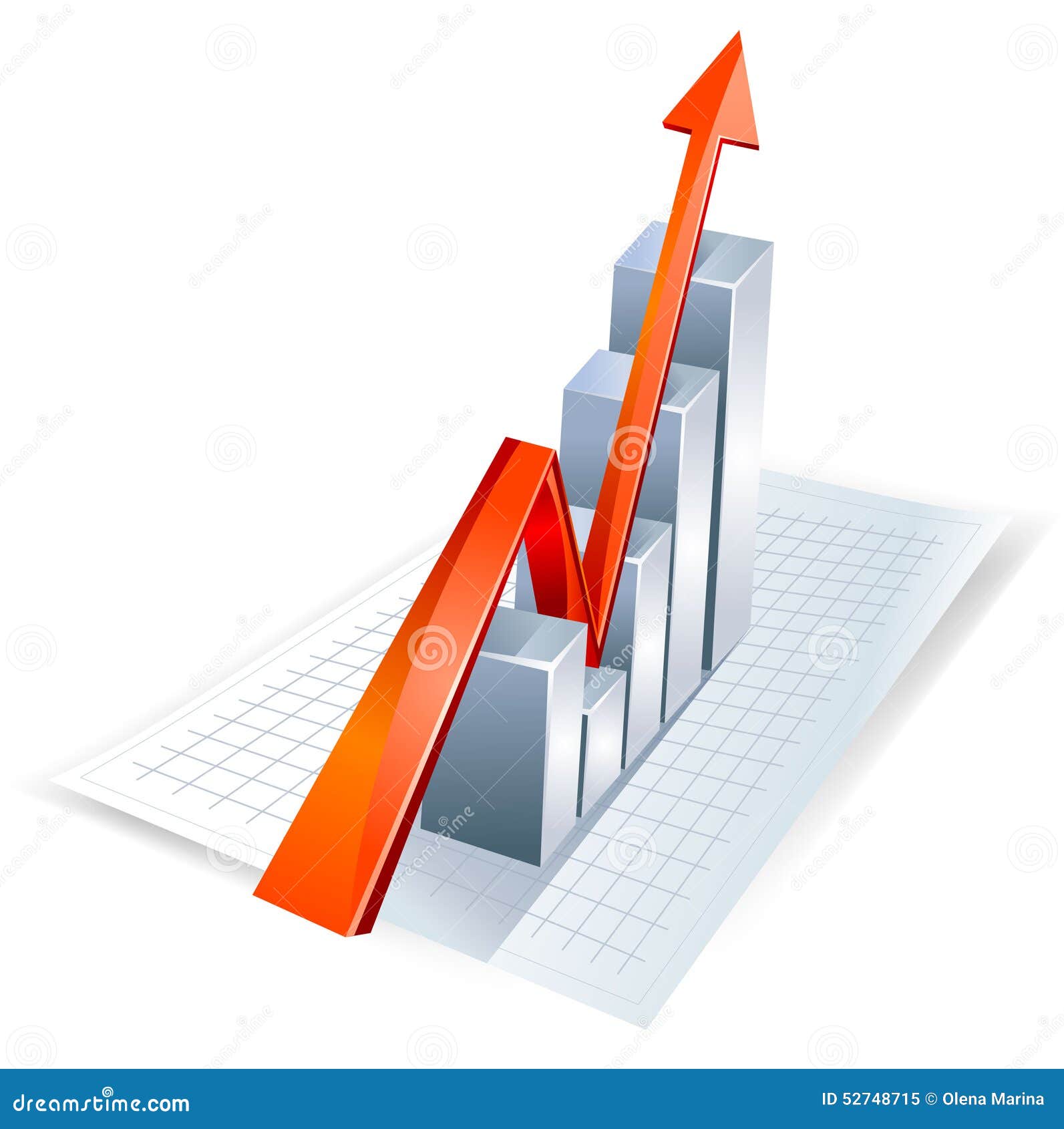 Red growth arrow stock vector. Illustration of success - 52748715