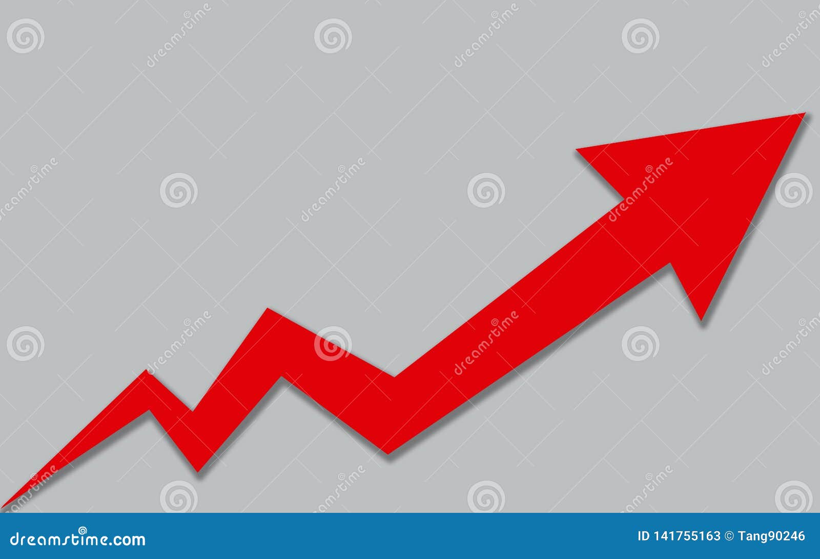 Red Growth Up Arrow Isolated Stock Illustration - Illustration of arrow ...