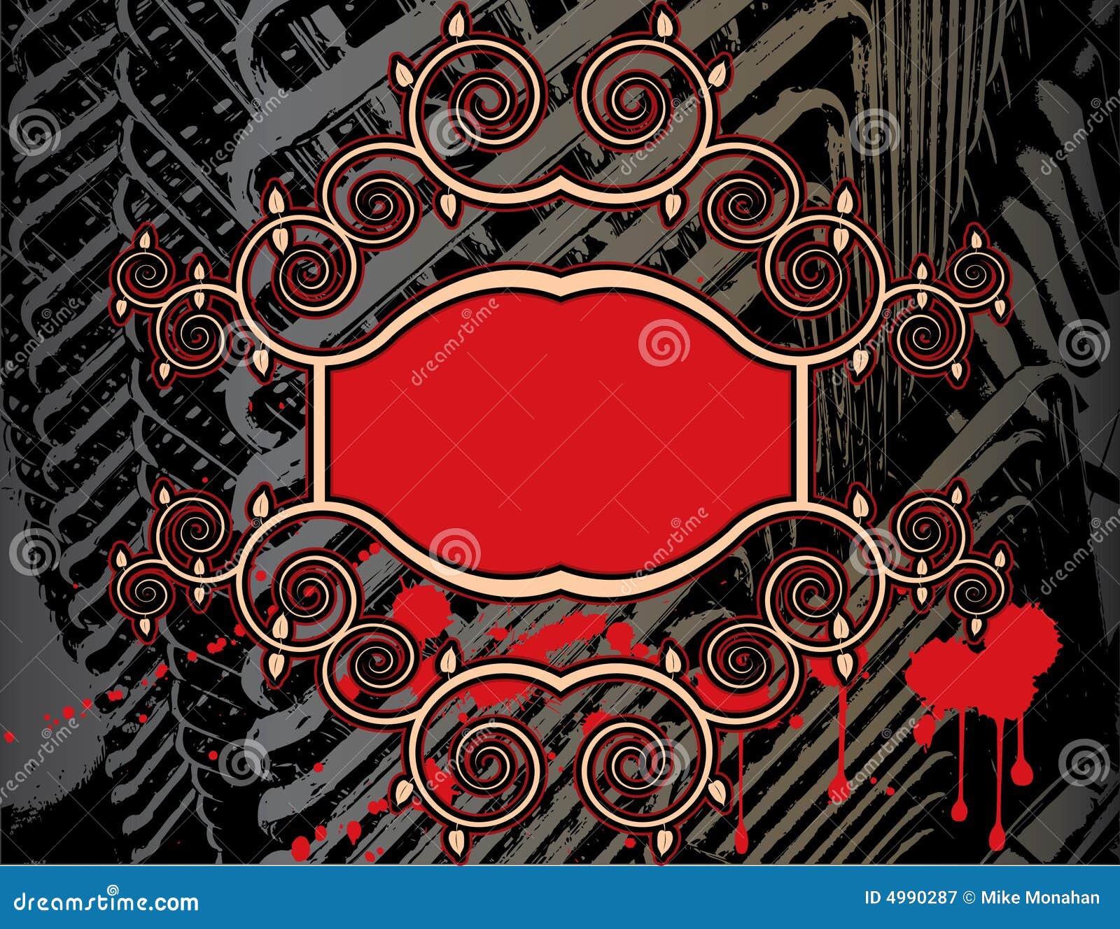 Red grunge banner design stock vector. Illustration of pattern - 4990287