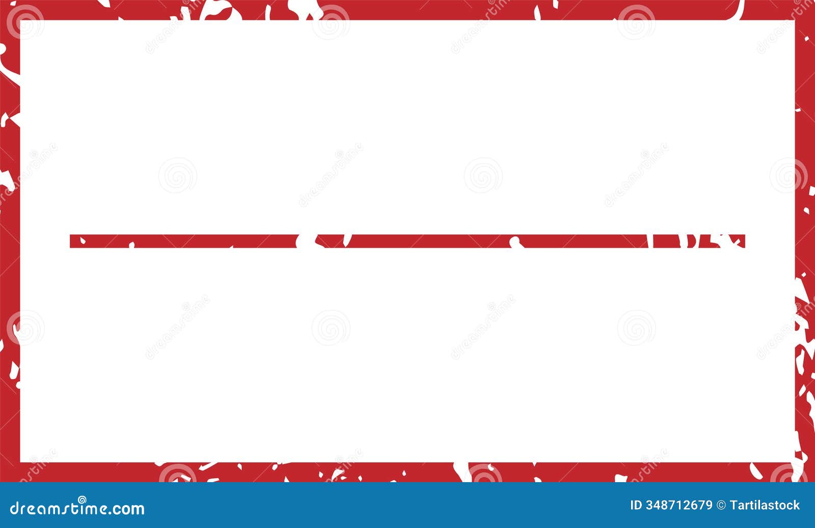 Red Grunge Rectangular Rubber Stamp Frame Featuring a Horizontal Line ...